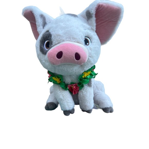 Disney | Toys | Disney Store Moana Pua Plush Pig With Flower Lie ...